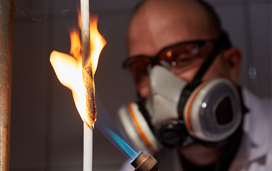 Vertical Flame Testing for Cables | Eland Cables